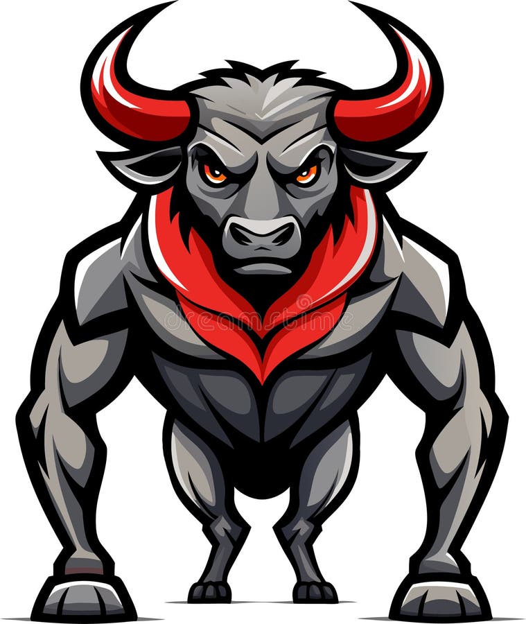 Full Body Bull Logo Vector Illustration Stock Illustration ...