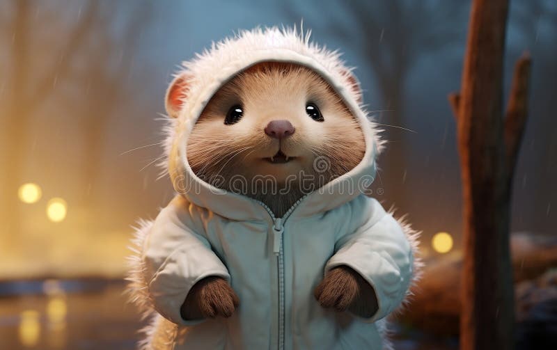 A Full-body 3D Render of a Beaver with a Playful Expression, Generative ...
