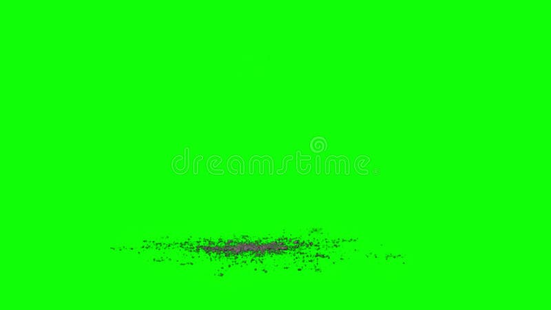 Ground Debris Collapse Animation on Green Screen – Dramatic Structure ...