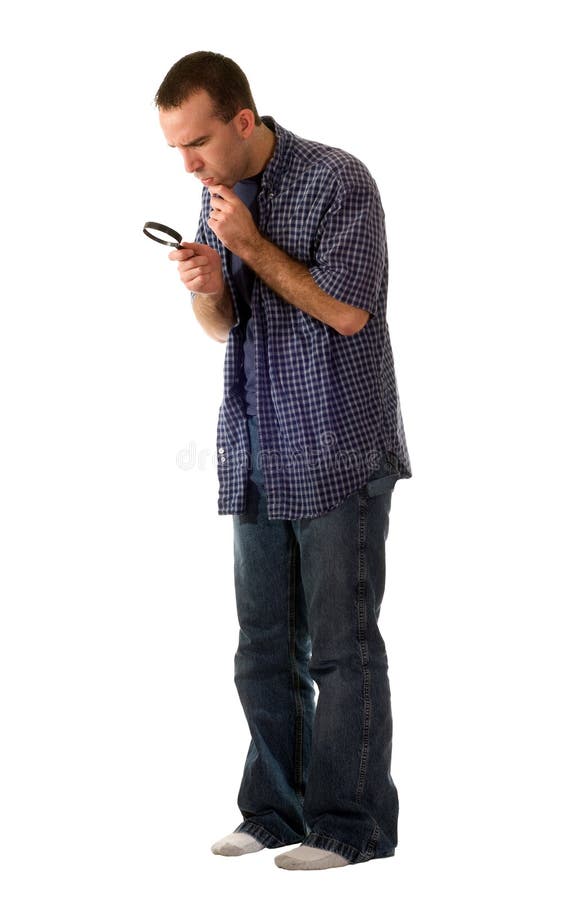 Full Body Detective stock photo. Image of thinking, isolated - 7135970