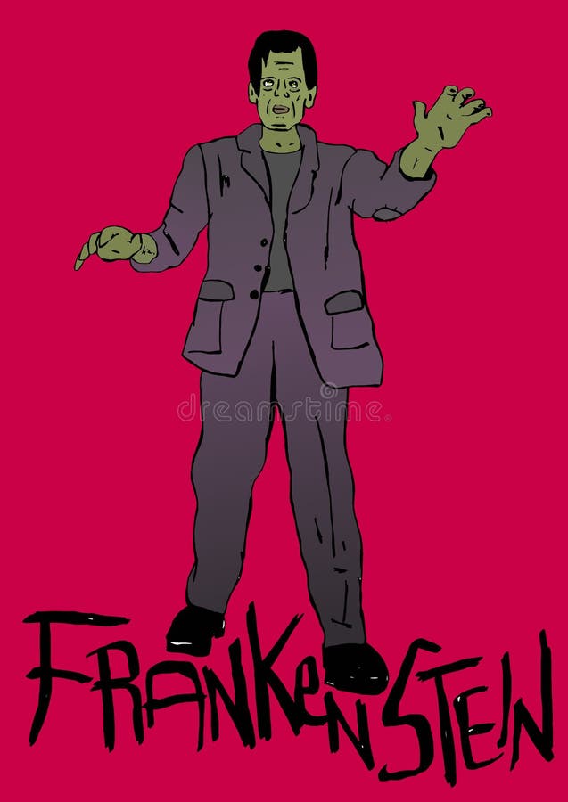 Full Body Image of Monster Frankenstein Stock Illustration ...