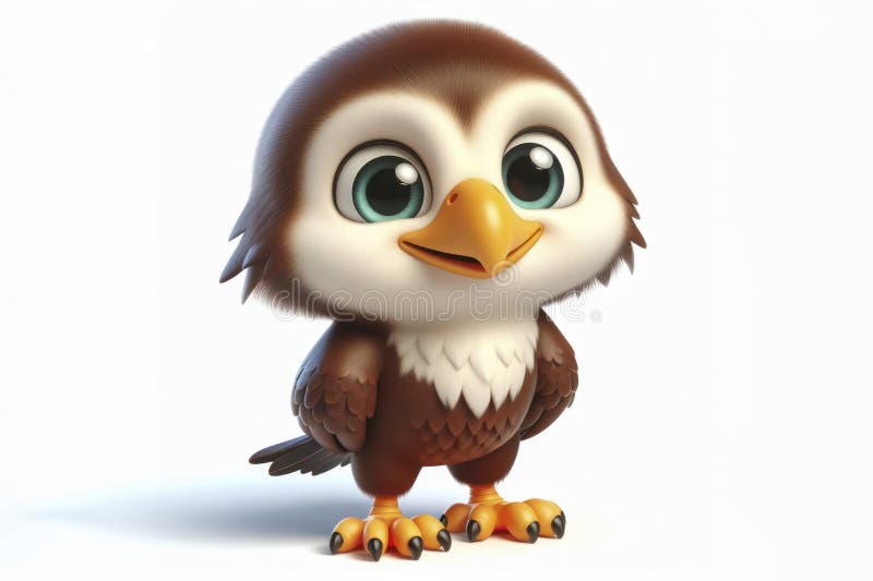 A Happy Eagle on White Background Stock Vector - Illustration of mascot ...