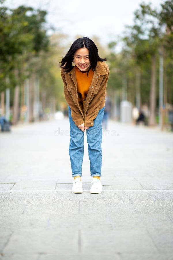 Full Body Smiling Young Asian Woman Standing Stock Photo - Image of ... Full Body Smiling Young Asian Woman Standing Stock Photo - Image of ...