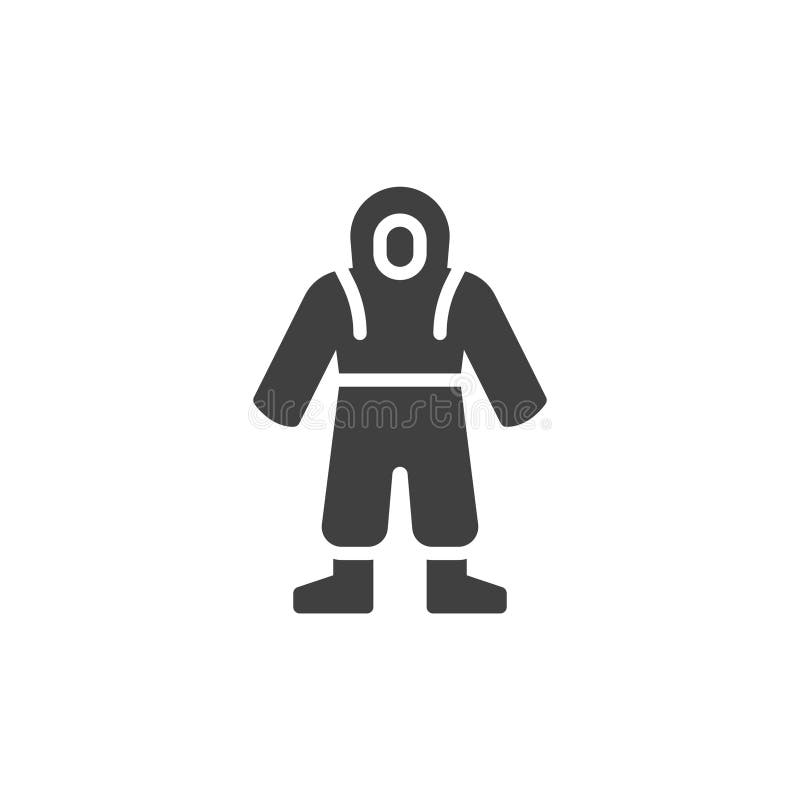 A Full Body Protective Suit Vector Icon Stock Vector - Illustration of ...