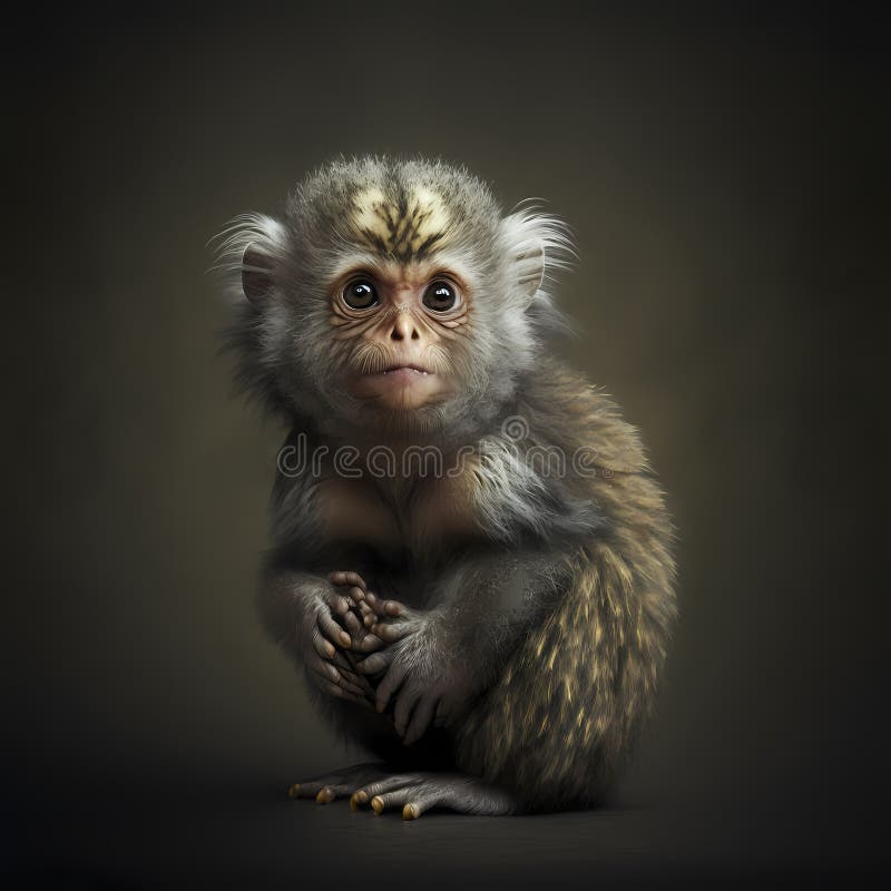Full Body Pygmy Marmoset. Generative AI Stock Illustration ...