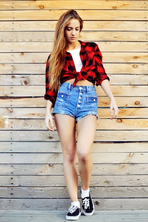 Full Body of Stylish Young Woman Stock Image - Image of elegant, model ...