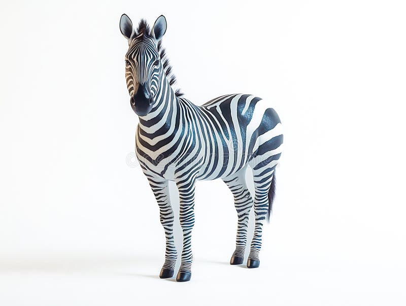 Full-body Zebra, Isolated on a White Background, Ai Generated Stock ...