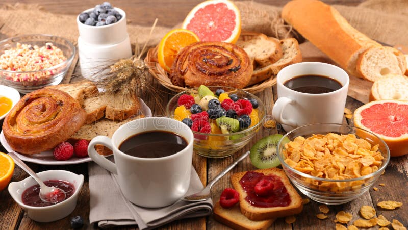 Full breakfast stock photo. Image of buffet, full, composition - 204371580