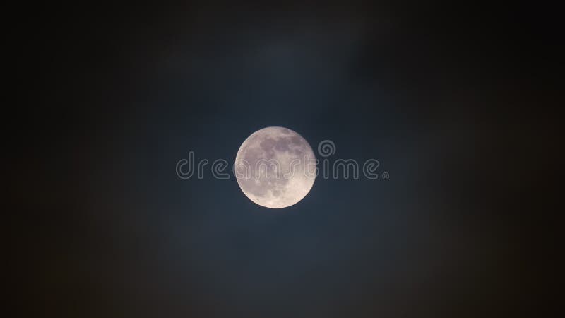 Full Bright Moon with Fast Moving Clouds in Front of it. Stock Footage ...