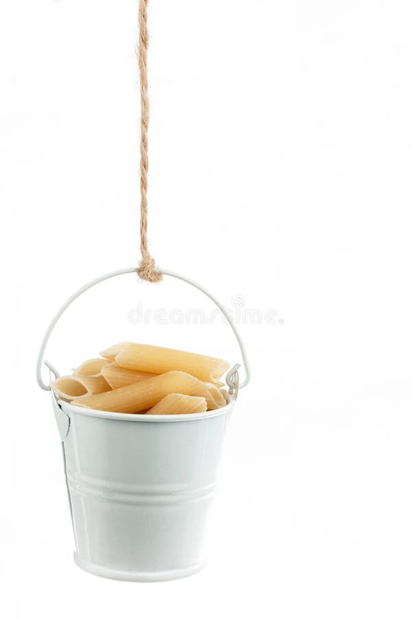 Bucket of pasta stock image. Image of border, sale, view - 28635075