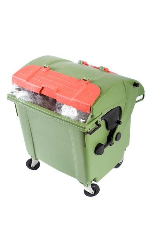 Full carbage container stock photo. Image of ecological - 7518628
