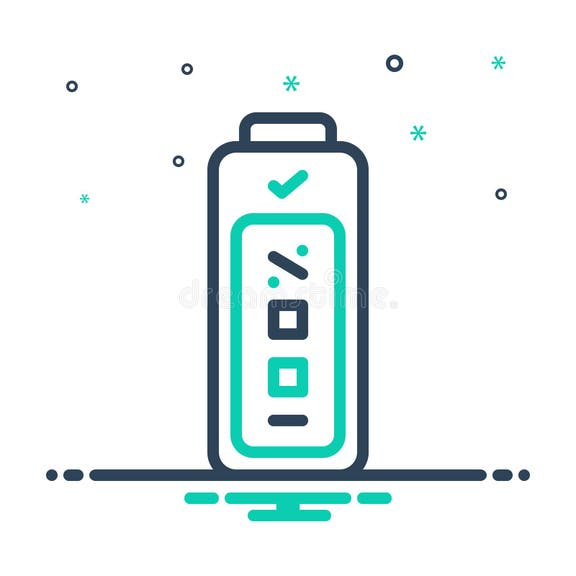 Mix Icon for Full Charging, Full and Power Stock Vector - Illustration ...