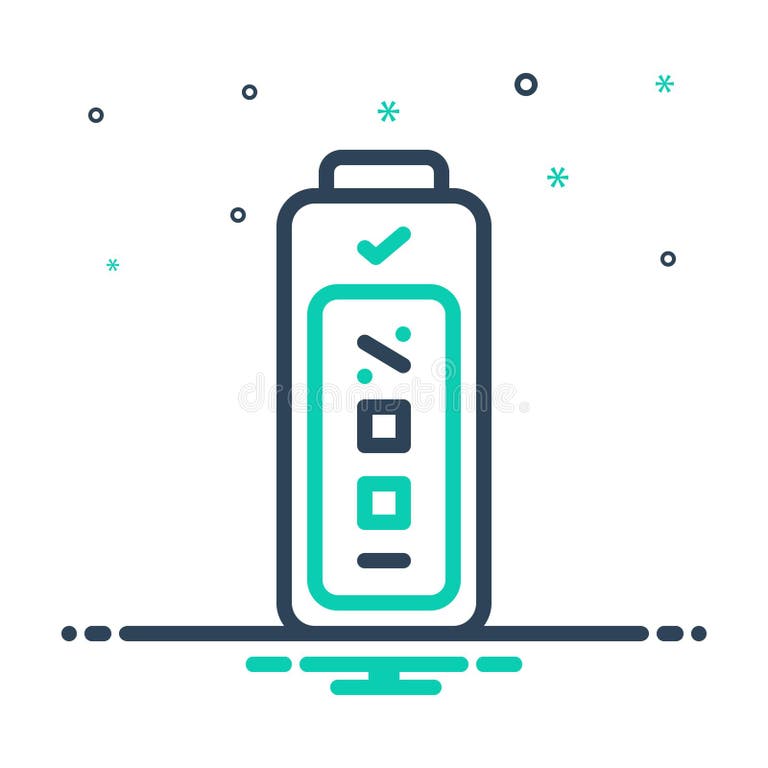 Mix Icon for Full Charging, Full and Power Stock Vector - Illustration ...
