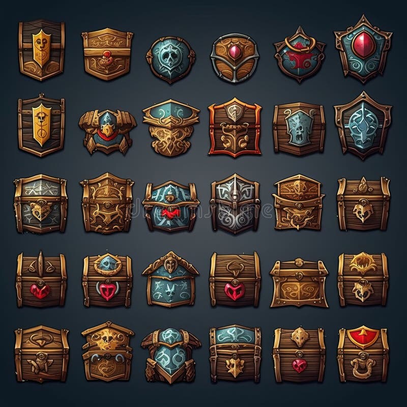 Icon Chest Futuristic Game Ai Generated Stock Photo - Image of ...