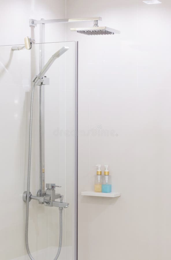 Full chrome shower head stock image. Image of showering - 88563111