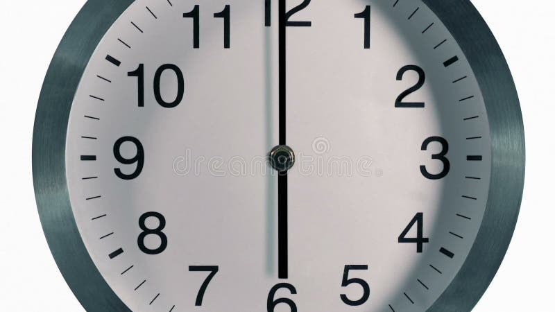 Clock Full Cycle Timelapse on White Stock Video - Video of office ...