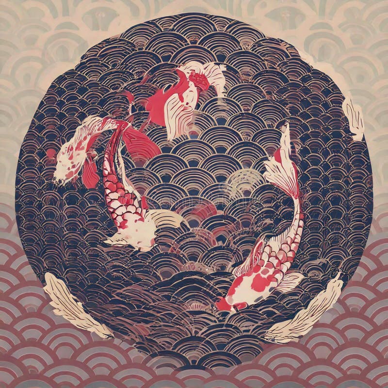 Full Circular Design, Likely a Textile or Print, Features a Repeating ...