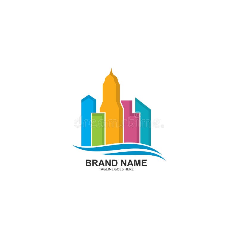 Full Color City Logo Icon, Simple Vector Illustration Stock Vector ...