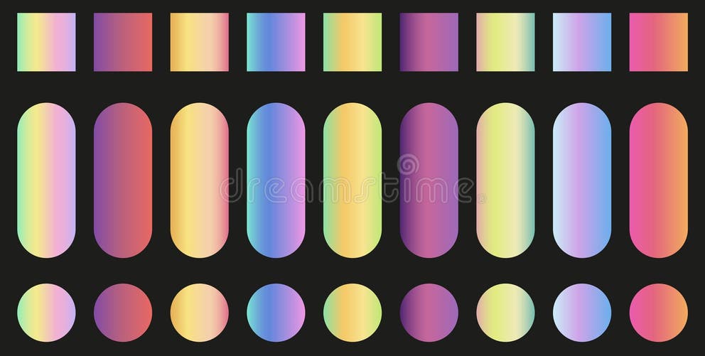 Full Color Forms. Gradient Palette Stock Vector - Illustration of color ...