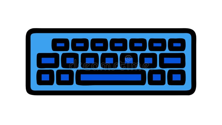Full Computer Keyboard Icon for Typing and Input, Vector Design ...