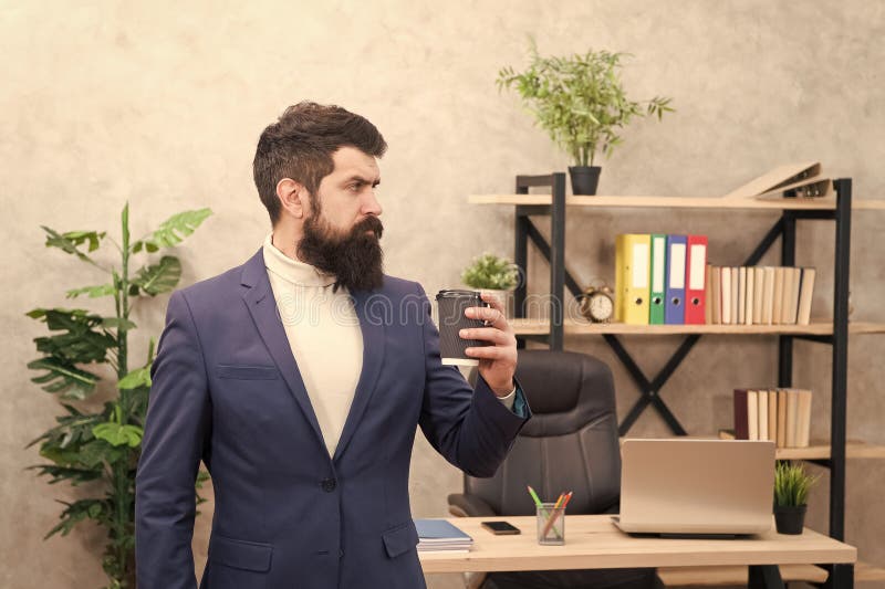 Full Concentration. Businessman in Formal Outfit. Concentration at Work ...