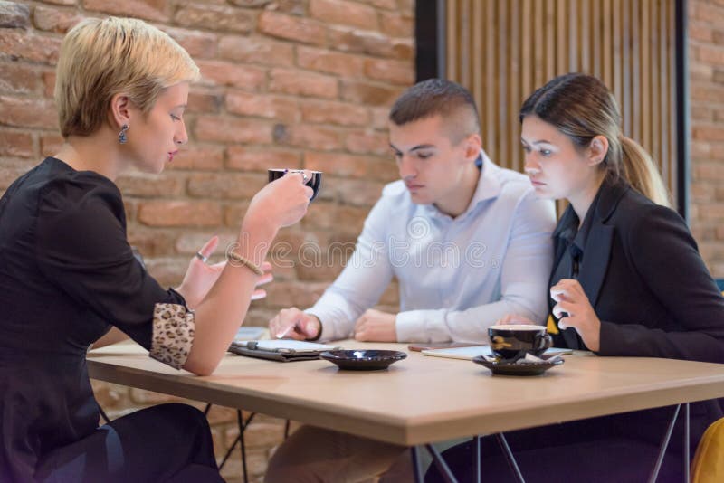 Full Concentration at Work. Group of Young Business People Working and ...