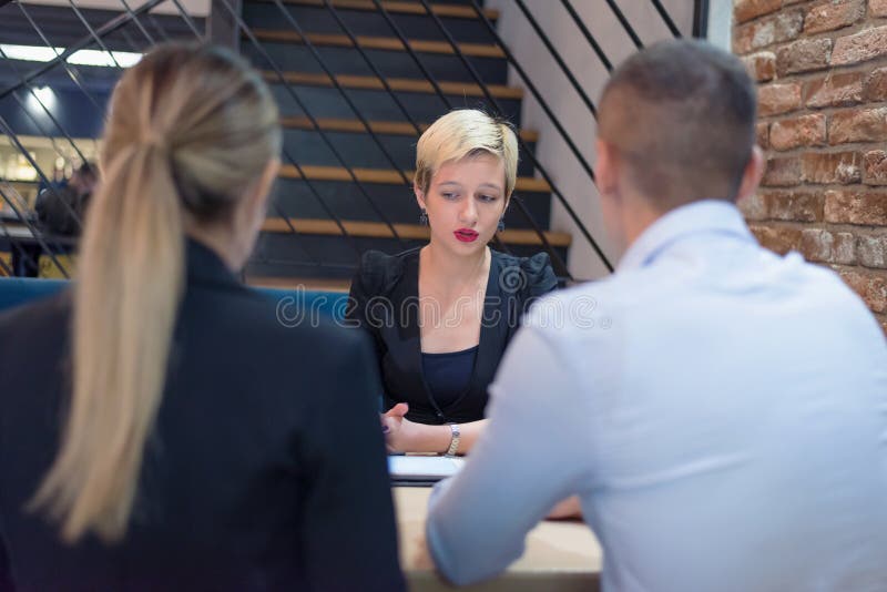 Full Concentration at Work. Group of Young Business People Working and ...