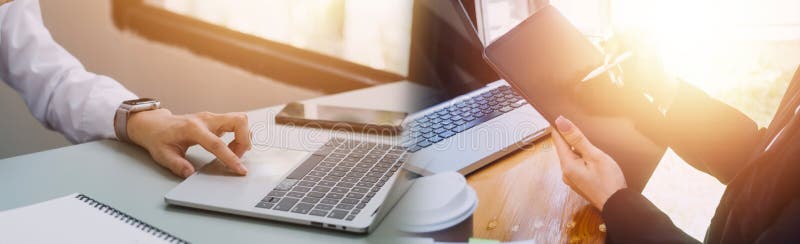 Full Concentration at Work. Group of Young Business People Working and ...