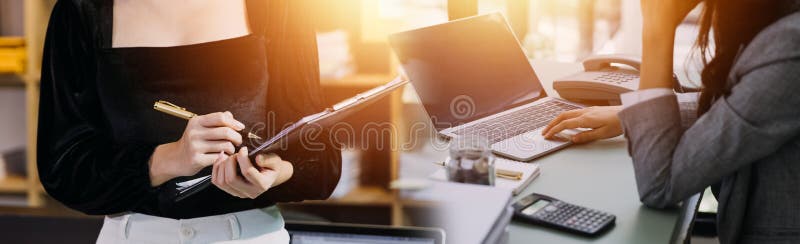 Full Concentration at Work. Group of Young Business People Working and ...