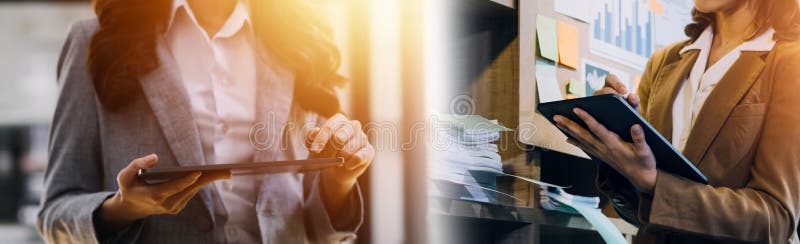 Full Concentration at Work. Group of Young Business People Working and ...