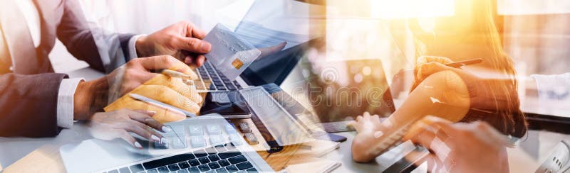 Full Concentration at Work. Group of Young Business People Working and ...