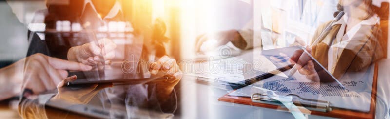 Full Concentration at Work. Group of Young Business People Working and ...