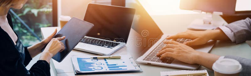 Full Concentration at Work. Group of Young Business People Working and ...