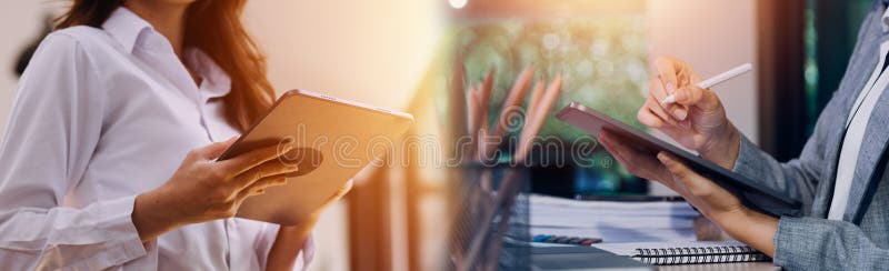 Full Concentration at Work. Group of Young Business People Working and ...