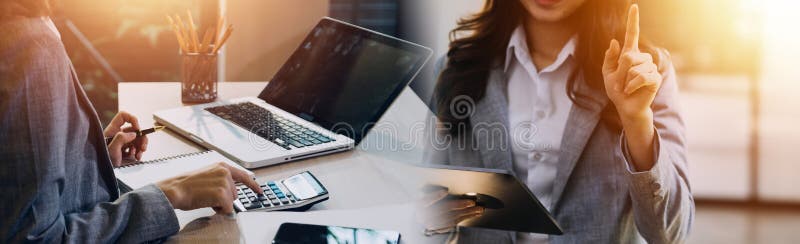 Full Concentration at Work. Group of Young Business People Working and ...