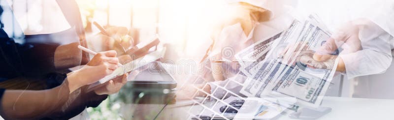 Full Concentration at Work. Group of Young Business People Working and ...