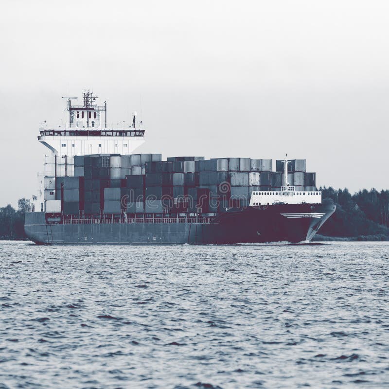 Full container ship stock photo. Image of freight, marine - 92558778