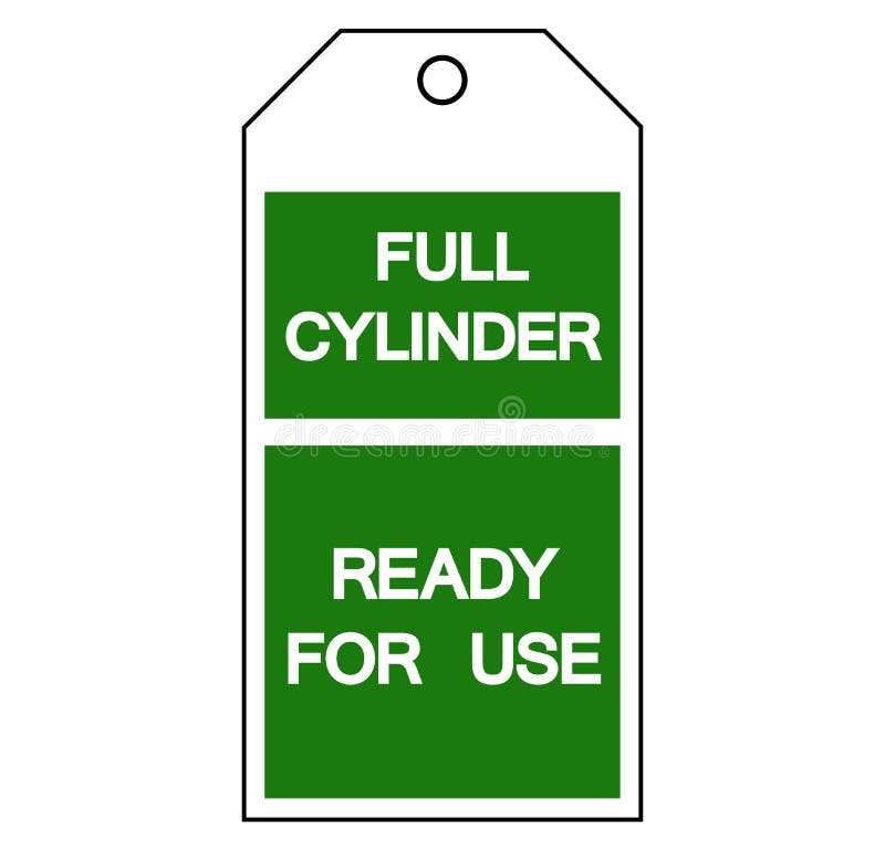 Full Cylinder Ready for Use Tag Symbol Sign,Vector Illustration ...
