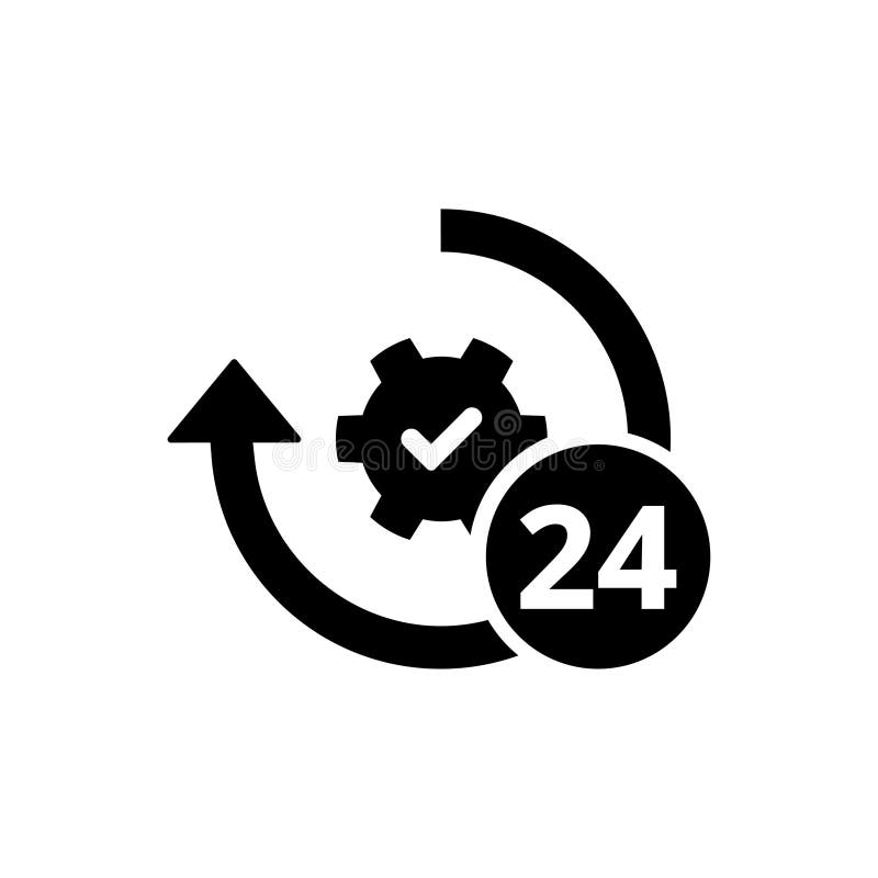 Full Day Service Icon stock vector. Illustration of sign - 192456999