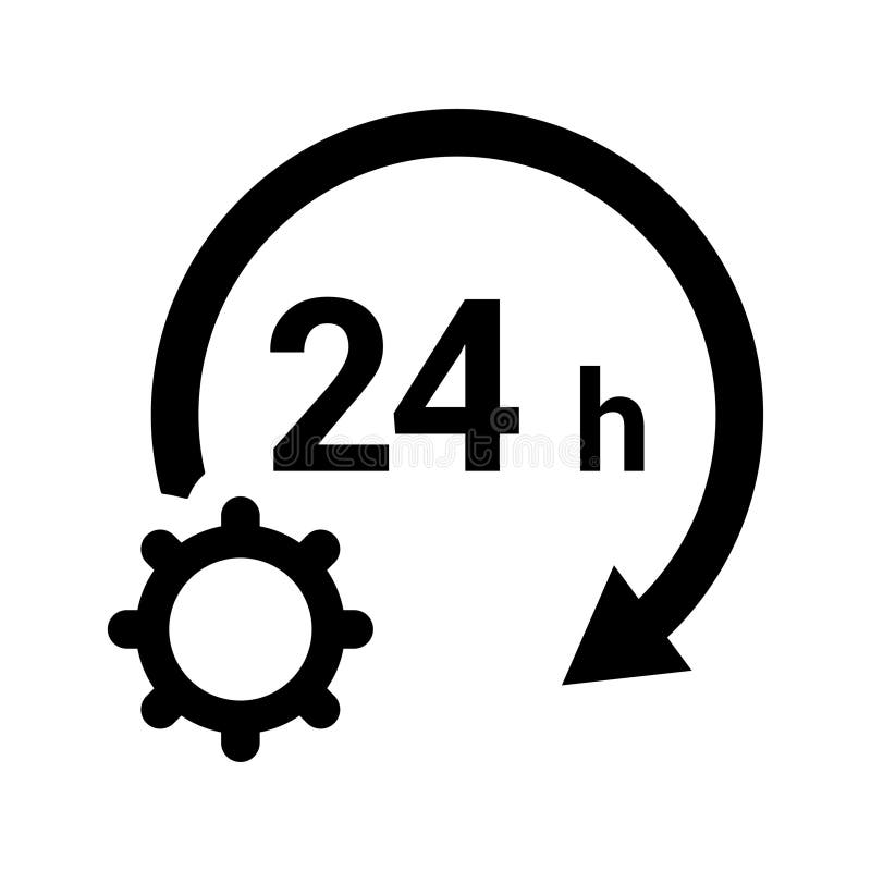 Full Day Service icon stock illustration. Illustration of support ...