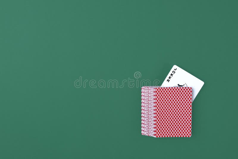 Full Deck of Playing Cards on Green Background. Card of Joker are ...