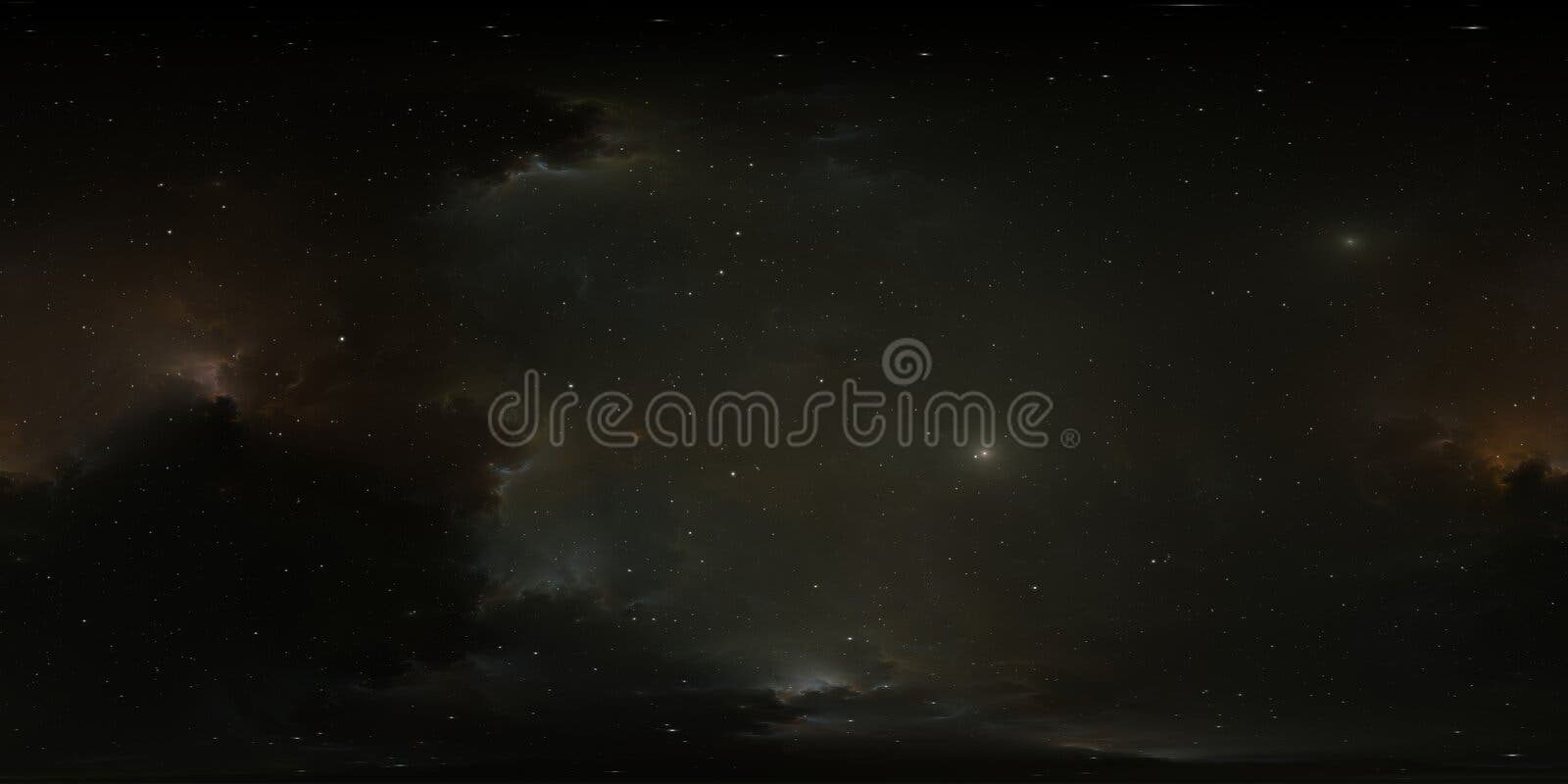 360 Degree Full Sphere Panoramic Deep Outer Space Background with Giant ...