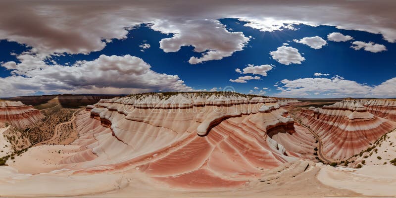 Red Utah Desert Badlands. 360 Degrees Seamless Spherical Panorama Stock ...