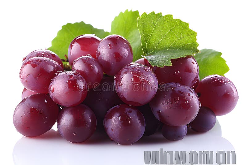 Full Depth of Field.a Bunch Off Grapes with Green Leafs. Stock Image ...