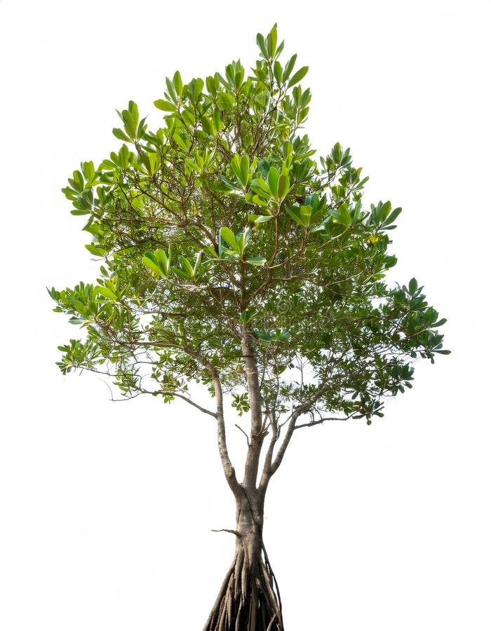 Full Depth of Field View of a Mangrove Tree Isolated on a Pure White ...