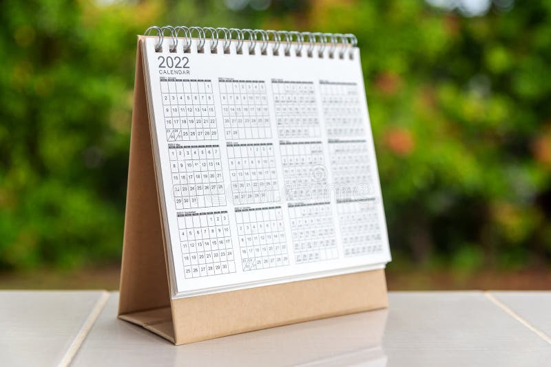 2022 full desk calendar stock image. Image of month - 237856043