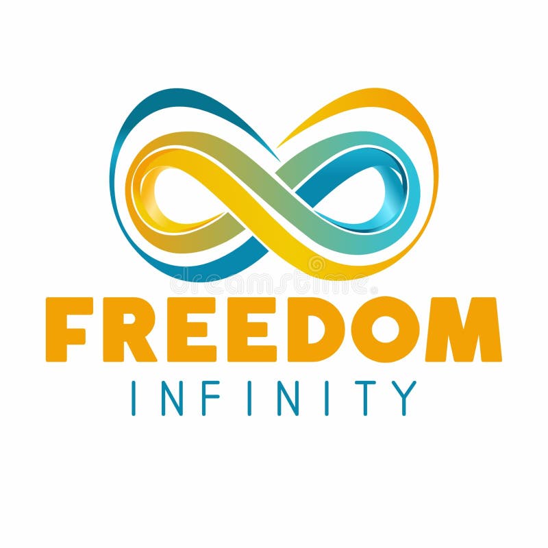 Freedom Infinity Vector Logo Template Stock Vector - Illustration of ...