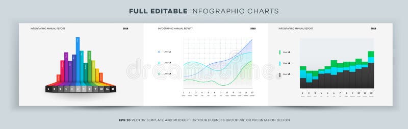 Full Editable Infographic Chart. Vector Template and Mockup for Your ...