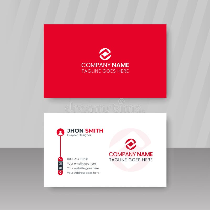 Simple Minimal Professional Creative Business Card Design Vector ...