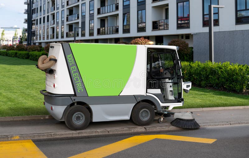 Full Electric Street Vacuum Cleaner Stock Image - Image of sweeper ...